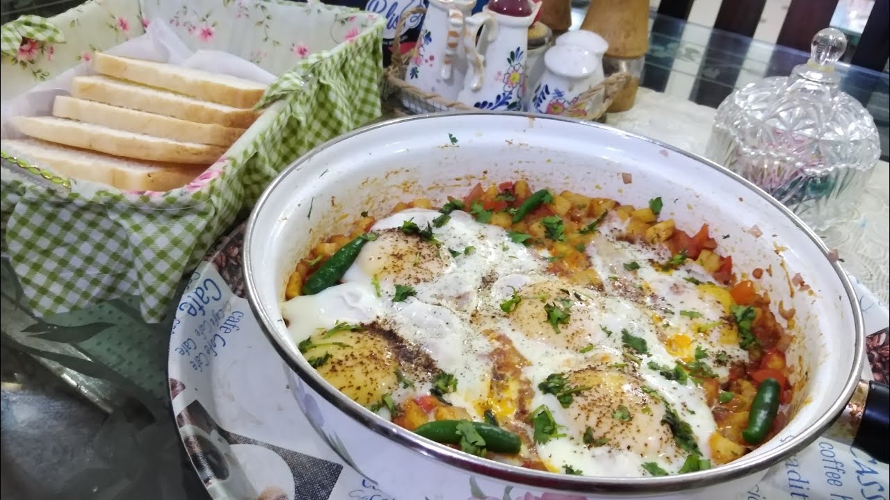 Afghani Breakfast Eggs With Potatoes and Tomatoes _Easy Afghani ...