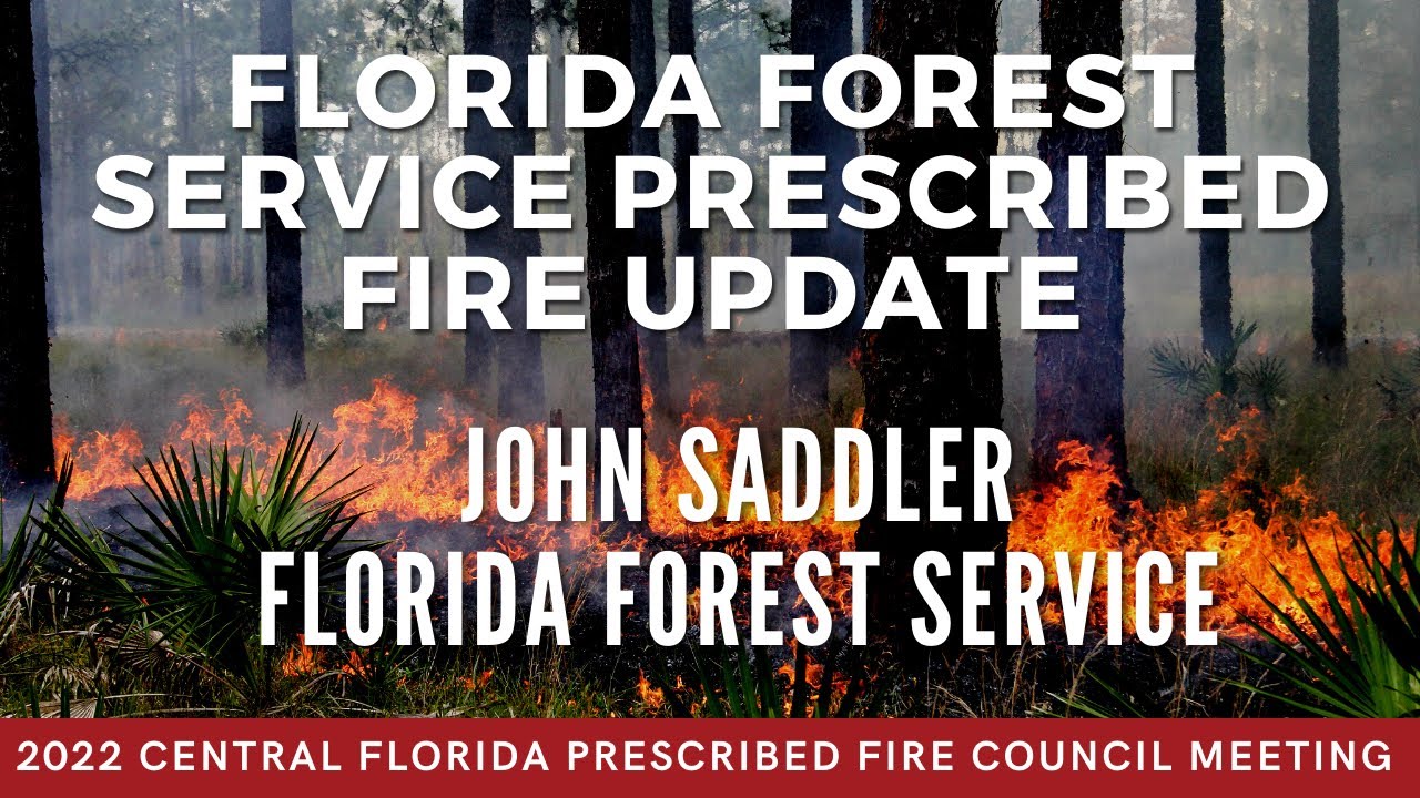 Florida Forest Service Prescribed Fire Update - John Saddler - YouTube