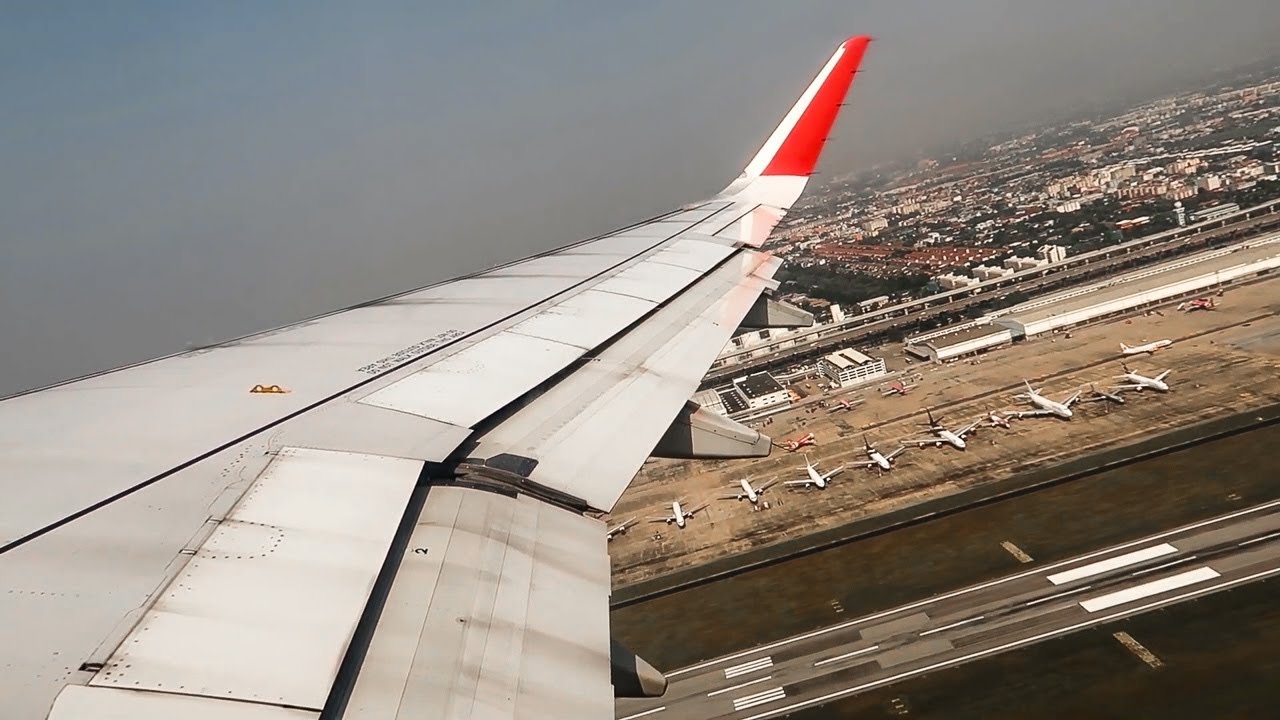 AirAsia Airbus A320 TAKEOFF from Bangkok Don-Mueang Airport (DMK) - YouTube