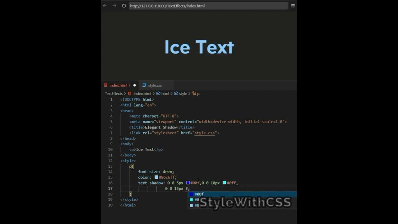 Text Effect Using Css 6 ⚡ Css Shorts For Beginners Ytshorts Css Webdevelopment