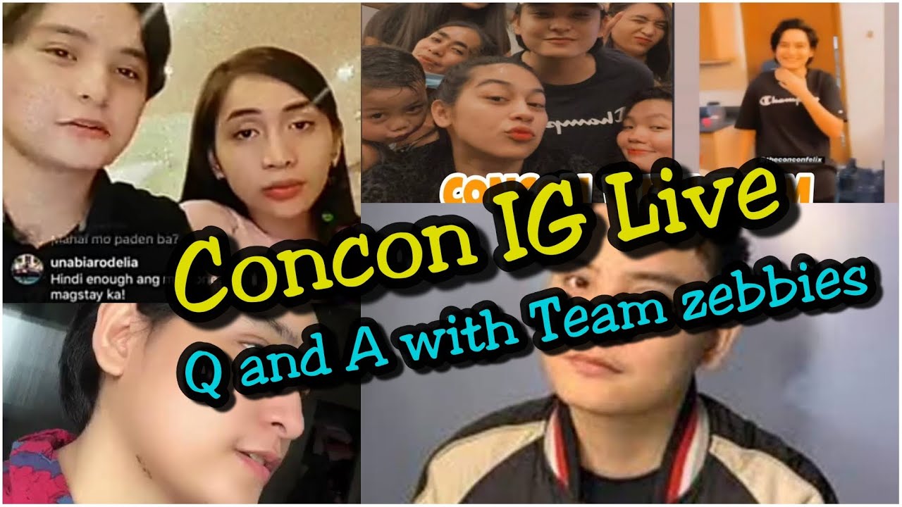 Concon Felix IG live + Q and A with team zebbies / concon naka move'on ...