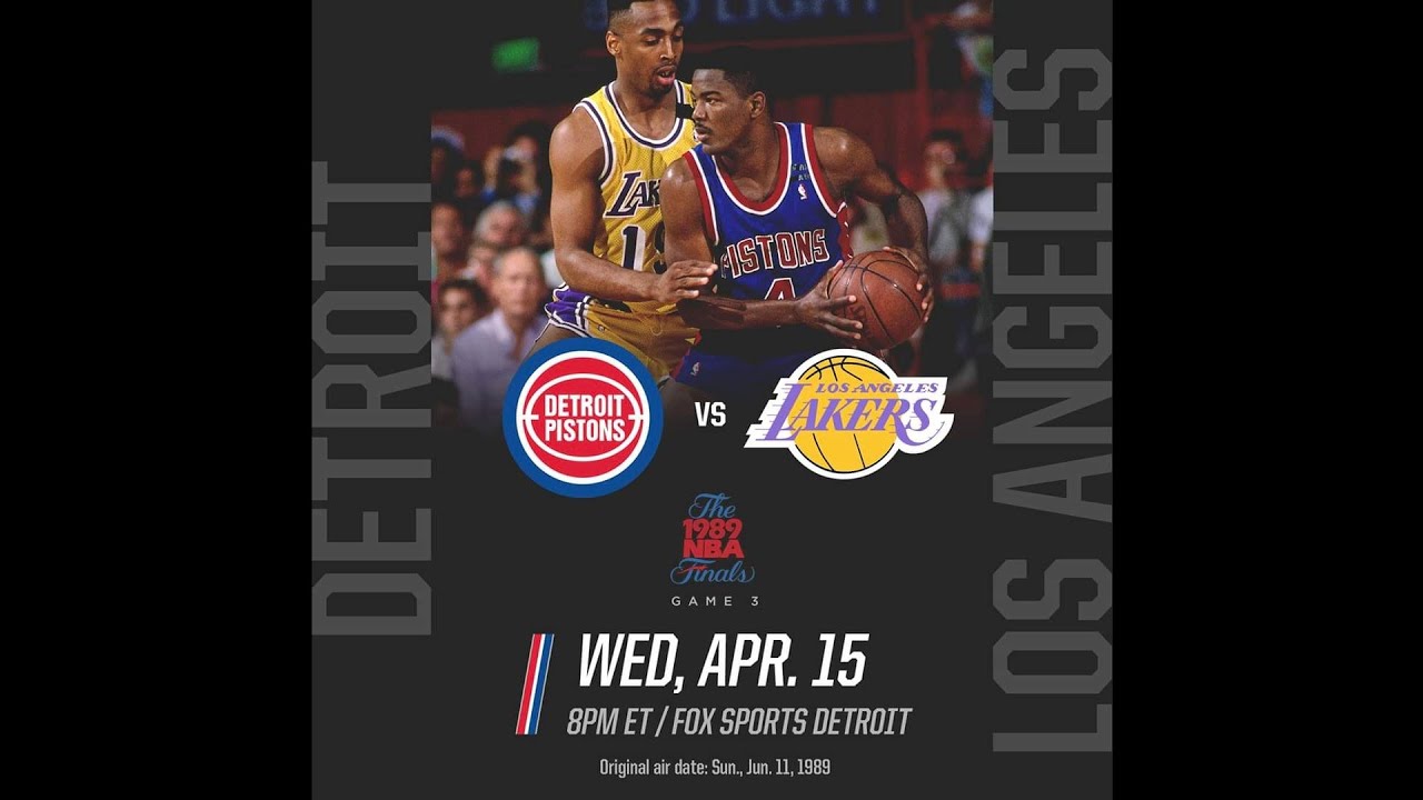 Pistons vs Lakers 1989 NBA Finals Game 3 highlights (6/11/89) - YouTube