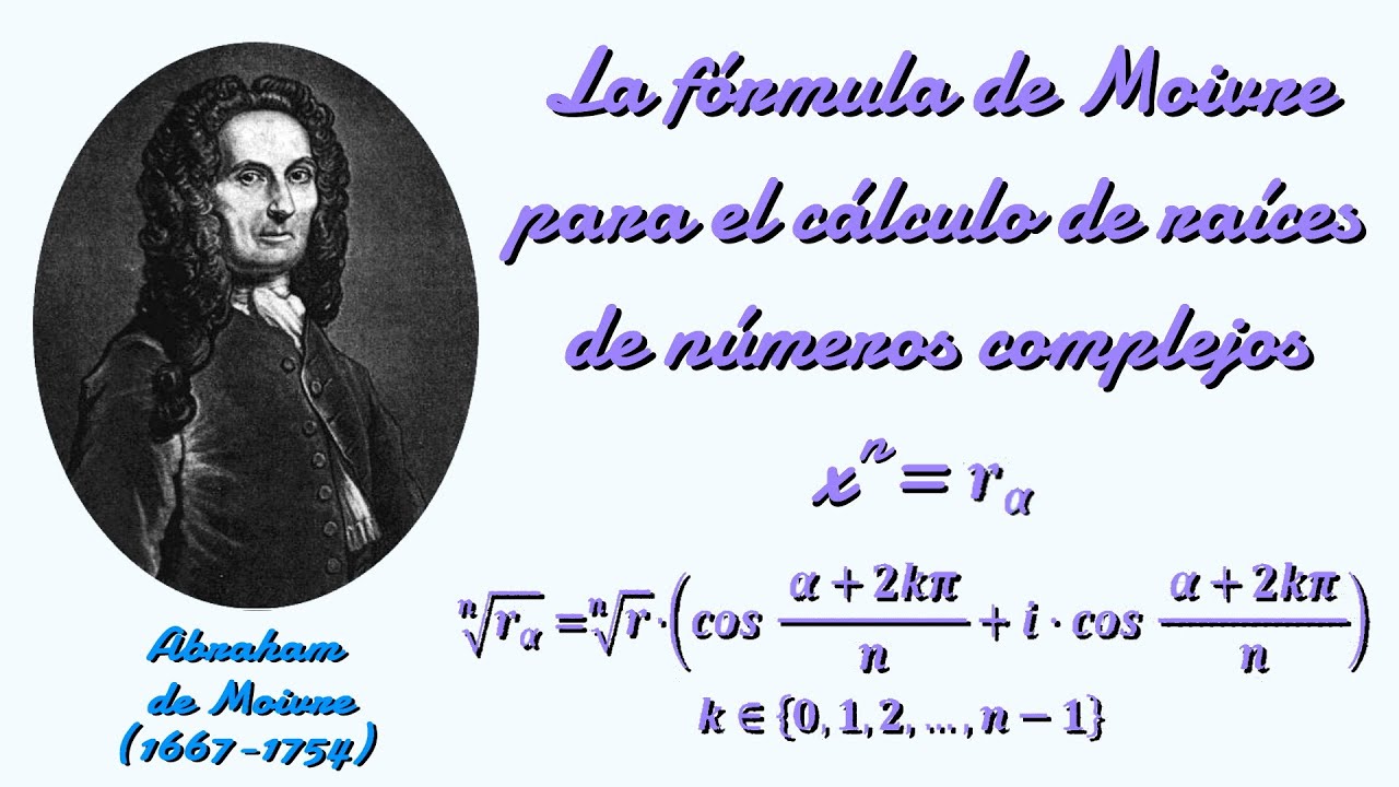 1º Bachillerato. Aplicación de la fórmula de Moivre para el cálculo de ...