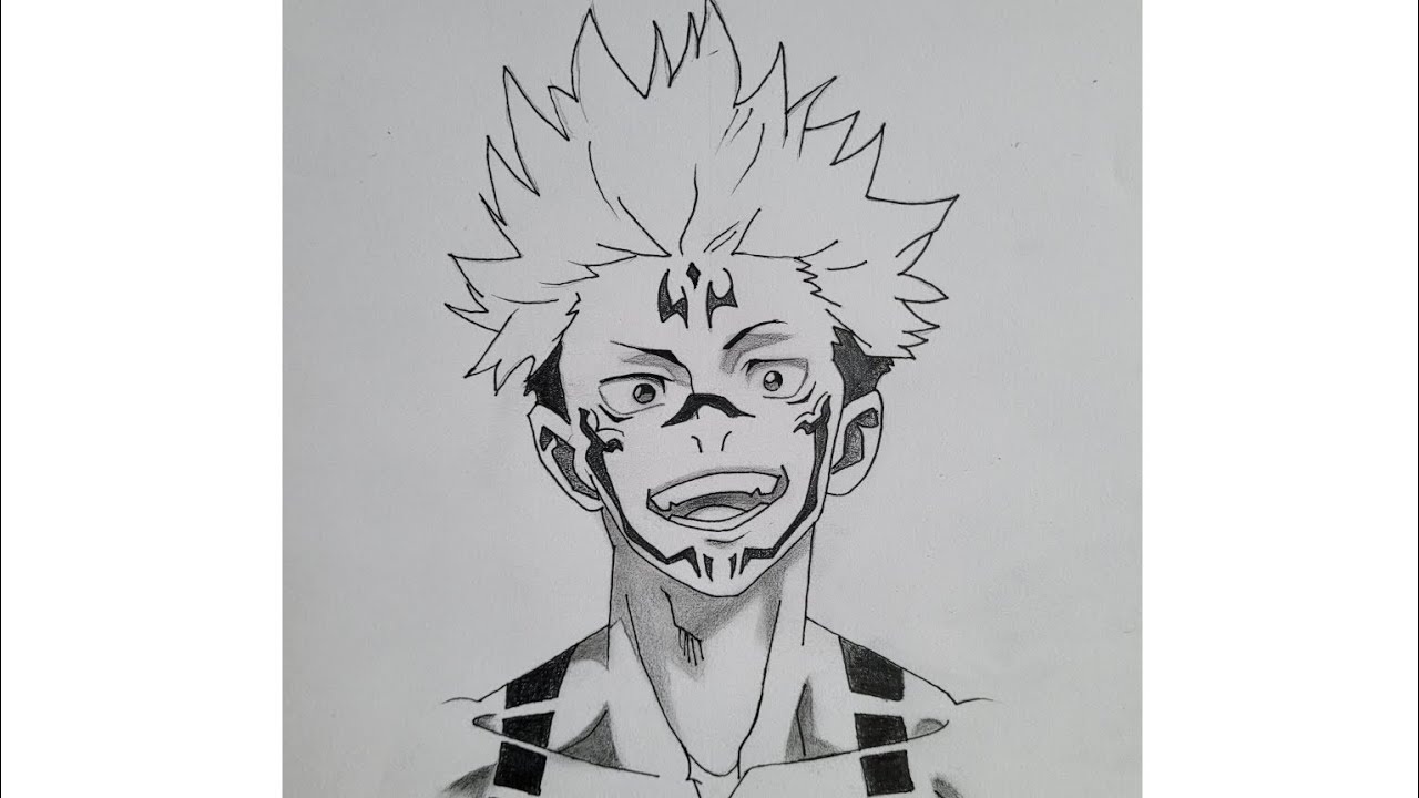 Sukuna Drawing | Jujutsu Kaisen | Easy step by step tutorial for ...
