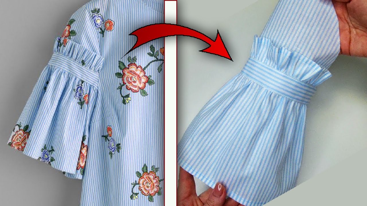 🌺 Incredible ruffle sleeve sewing trick in minutes - YouTube