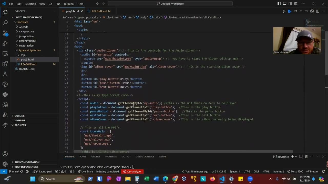 MP3 Player Created in TypeScript - YouTube