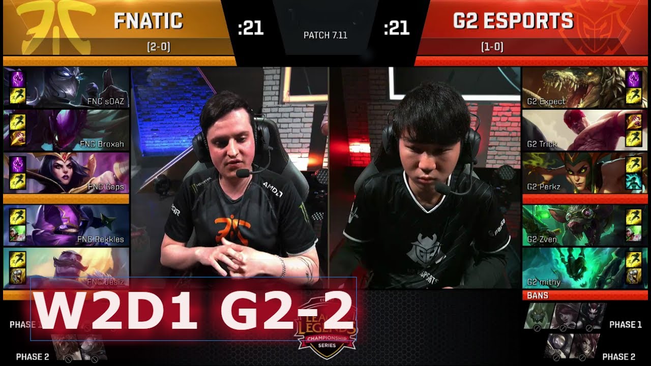 G2 eSports vs Fnatic | Game 2 S7 EU LCS Summer 2017 Week 2 Day 1 | FNC vs G2 G2 W2D1 - YouTube