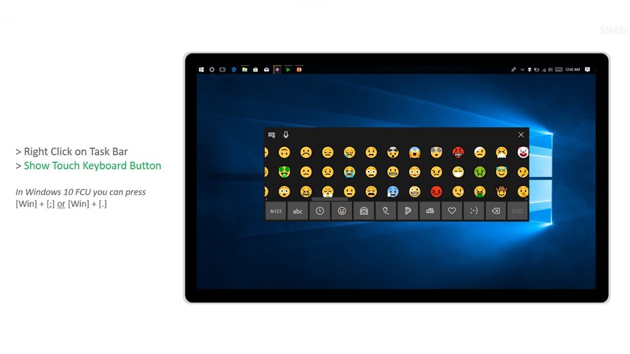 How to use Emoji Panel / Keyboard in Windows 10 - YouTube