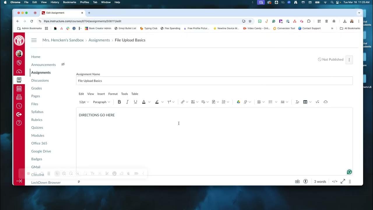 Creating Canvas Assignments with File Upload - YouTube