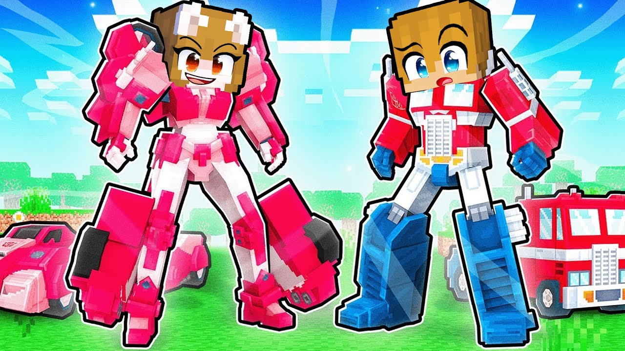 Playing as a TRANSFORMER in Minecraft! 😨 - YouTube