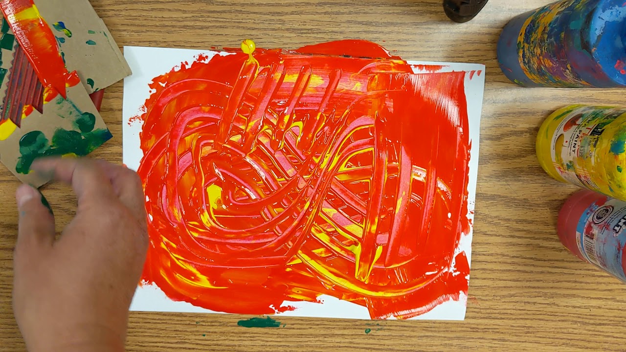 Creating More Texture with Tempera Paints - YouTube