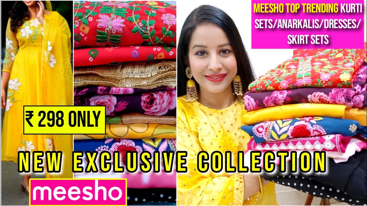 Meesho Haul Starting ₹298👗Latest Meesho Wedding Kurti/Kurta Dupatta Set ...