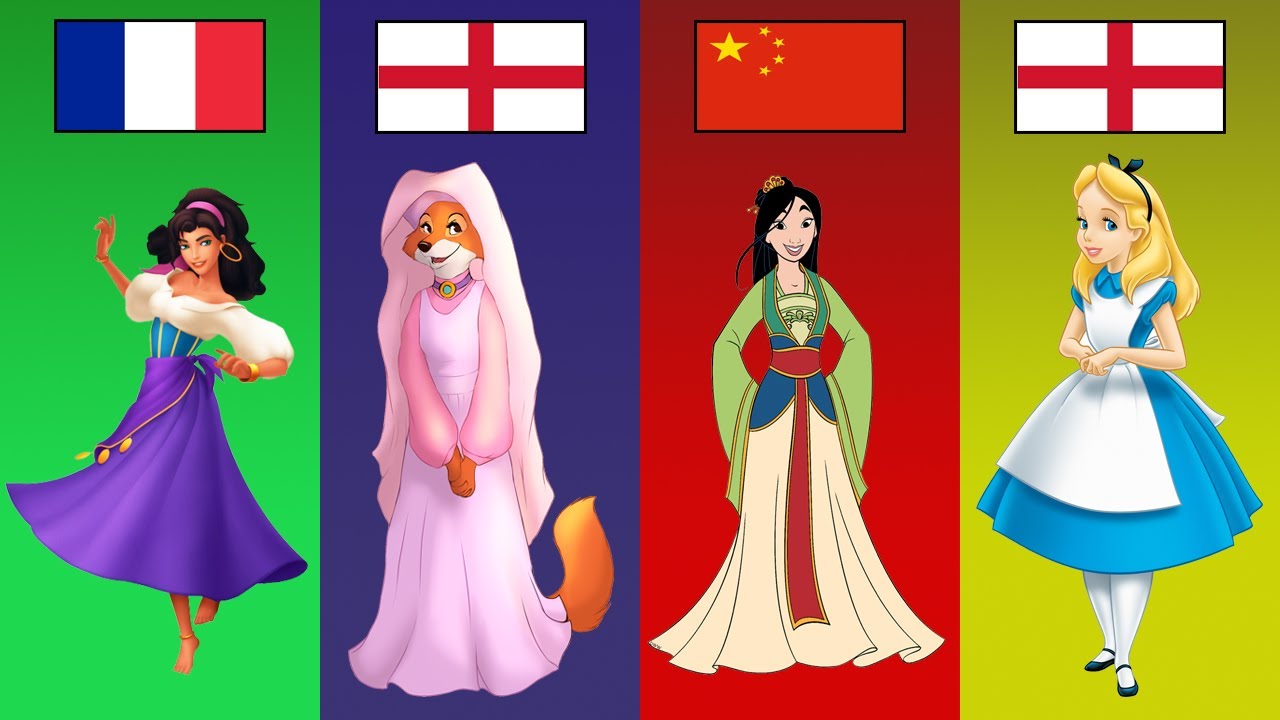Disney Princess From Different Countries : part 2 - YouTube