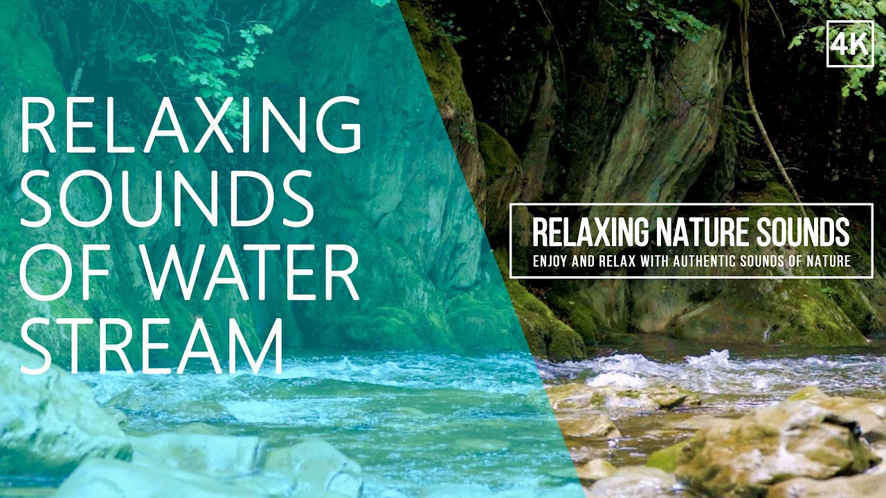 Relaxing water stream sounds to sleep, yoga or meditate-Peaceful water ...