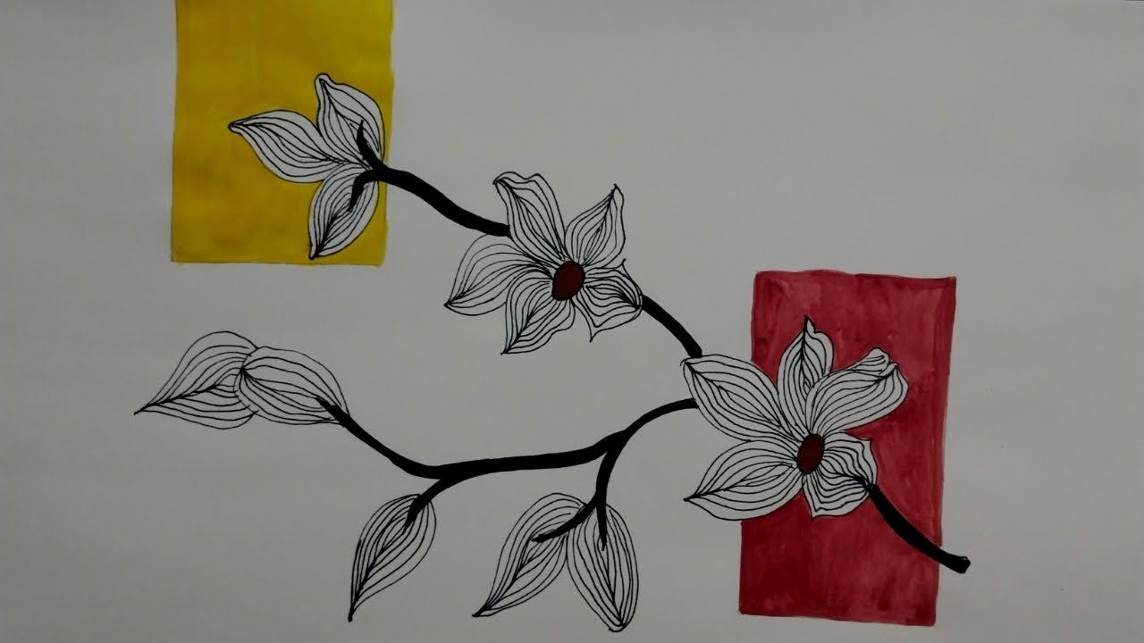 How to paint 3D flower painting 🎨🎨## very esay and simple ## step by ...