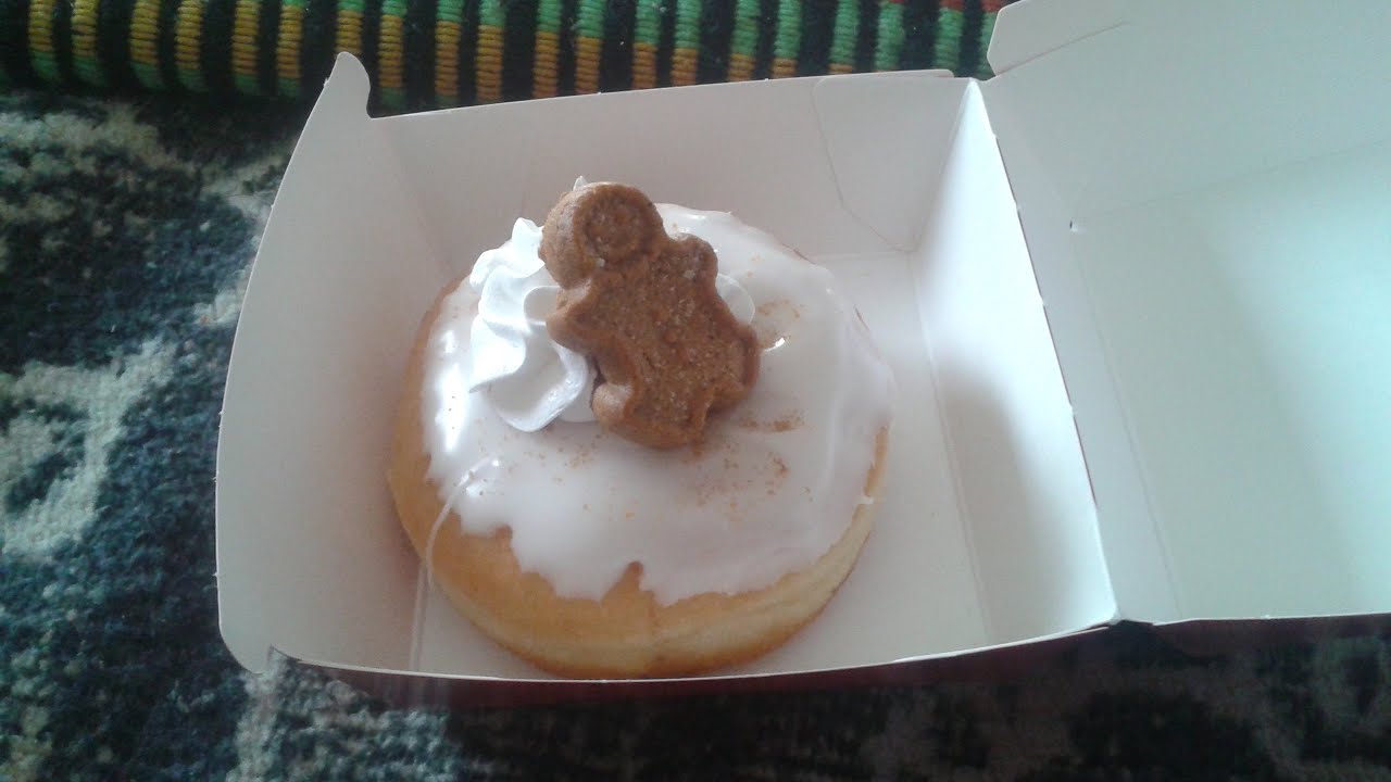 Tim Horton's gingerbread chocolate dream donut review - YouTube