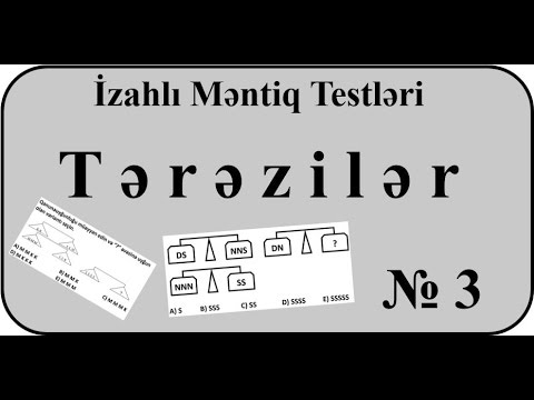 Məntiq Testləri. Tərəzilər #3