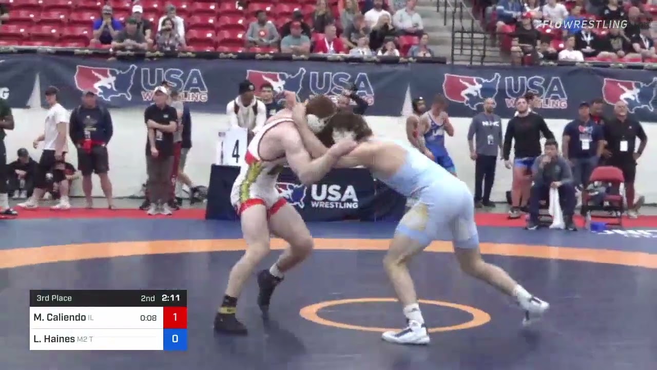 74 Kg 3rd Place - Michael Caliendo, Illinois Vs Levi Haines, M2 ...