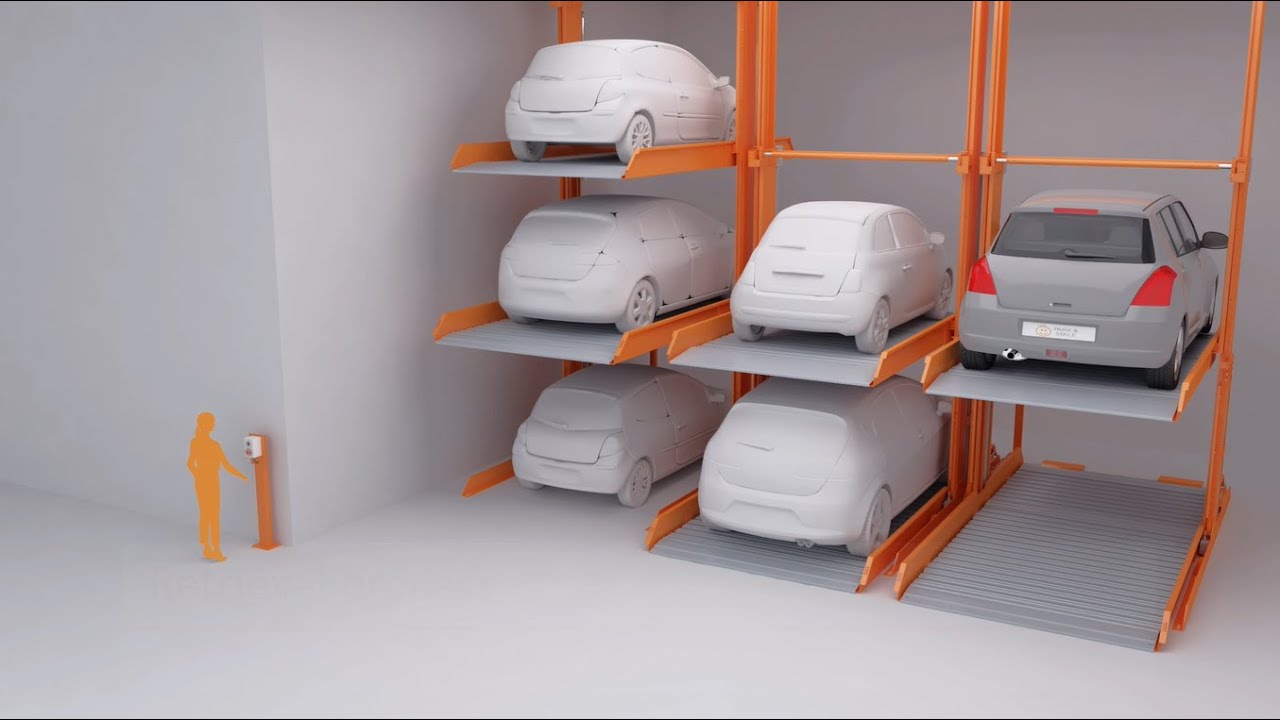 KLAUS 3015 Stack Parking System - YouTube