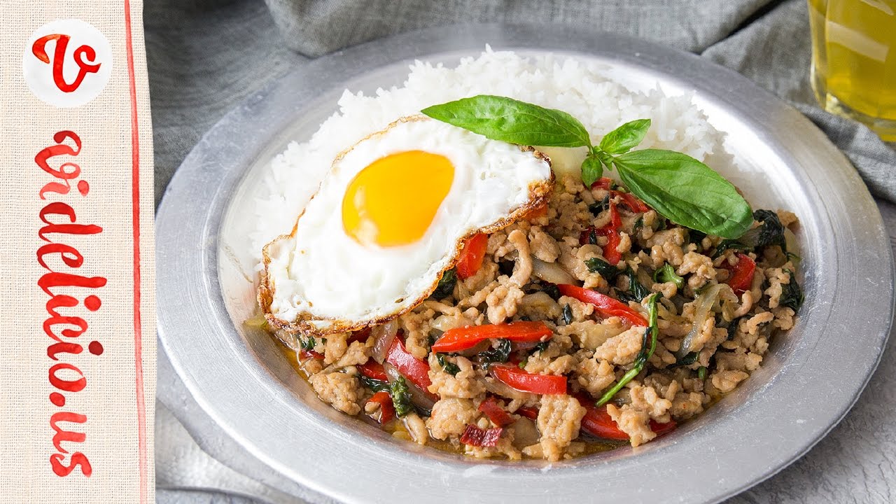 ワンプレートランチにぴったり♪タイのガパオライス｜How to make Gapao Rice - YouTube