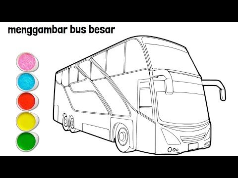 menggambar bus oleng | how to draw a big bus - YouTube