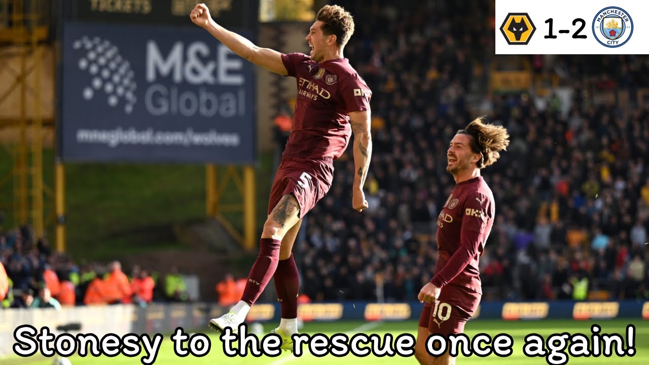 John Stones Scores The Winner | Wolves vs Man City (1:2) Review | CL ...