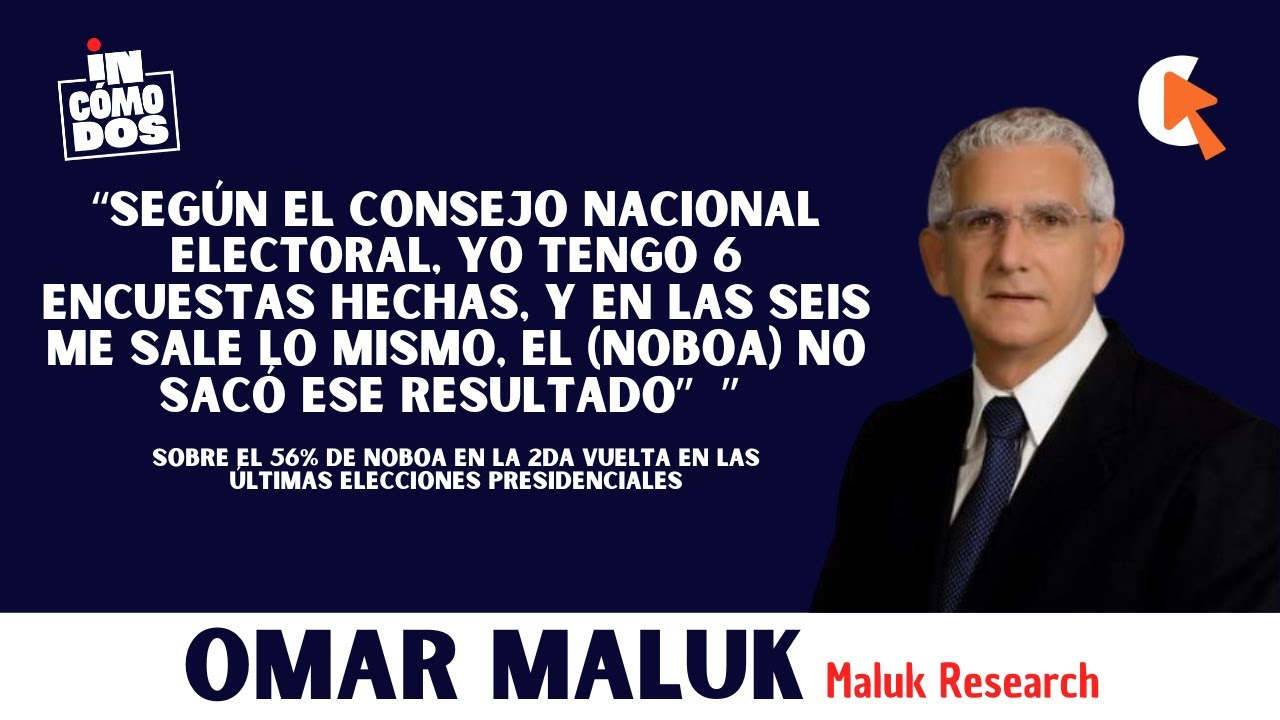 Entrevista con OMAR MALUK, para hablar sobre la caída de Noboa en las ...