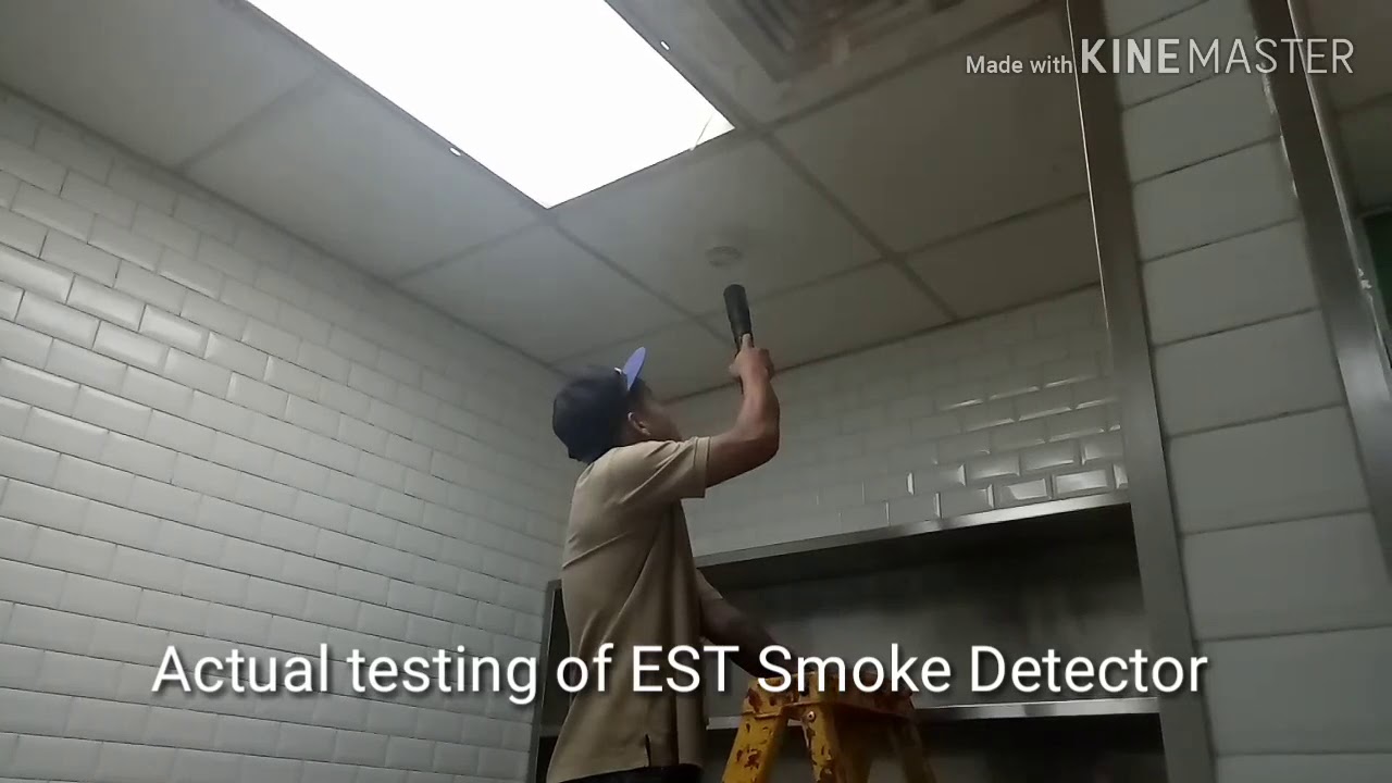 Actual testing of EST Smoke Detector - YouTube