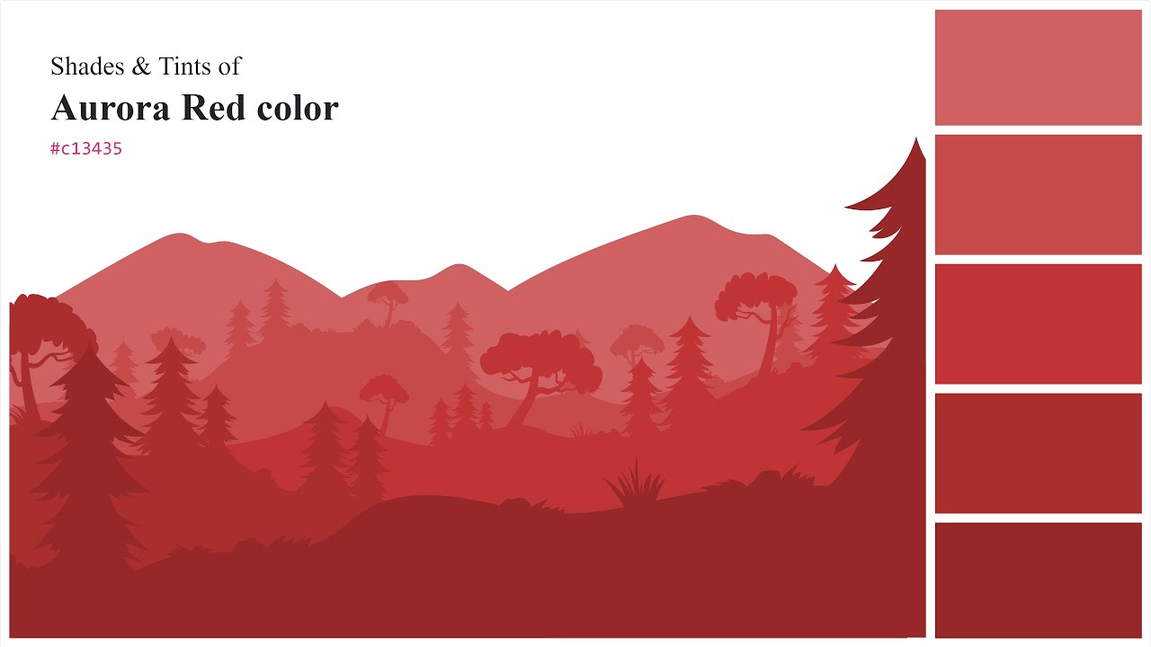 Shades & Tints of Aurora Red color #c13435 A Warm Brown color #ab2e2f ...