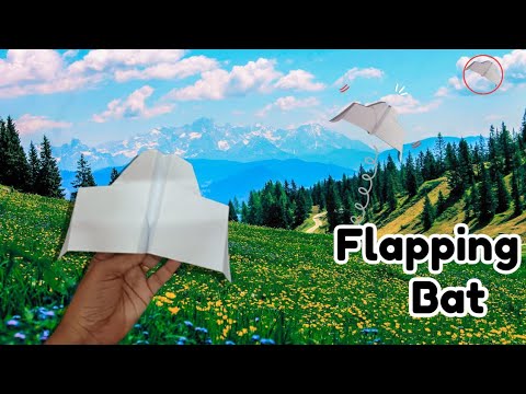 How to make flapping bat plane || Easy paper bat plane - YouTube