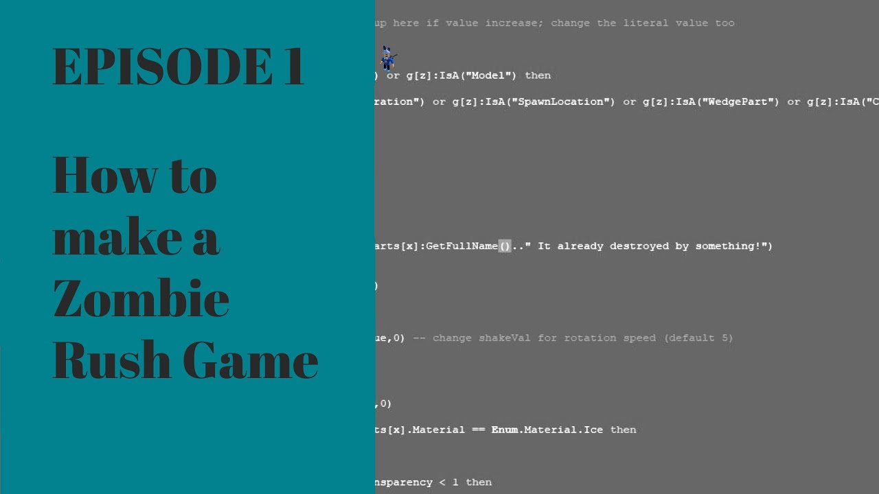 How to make a Zombie Rush Game Episode 1 - YouTube