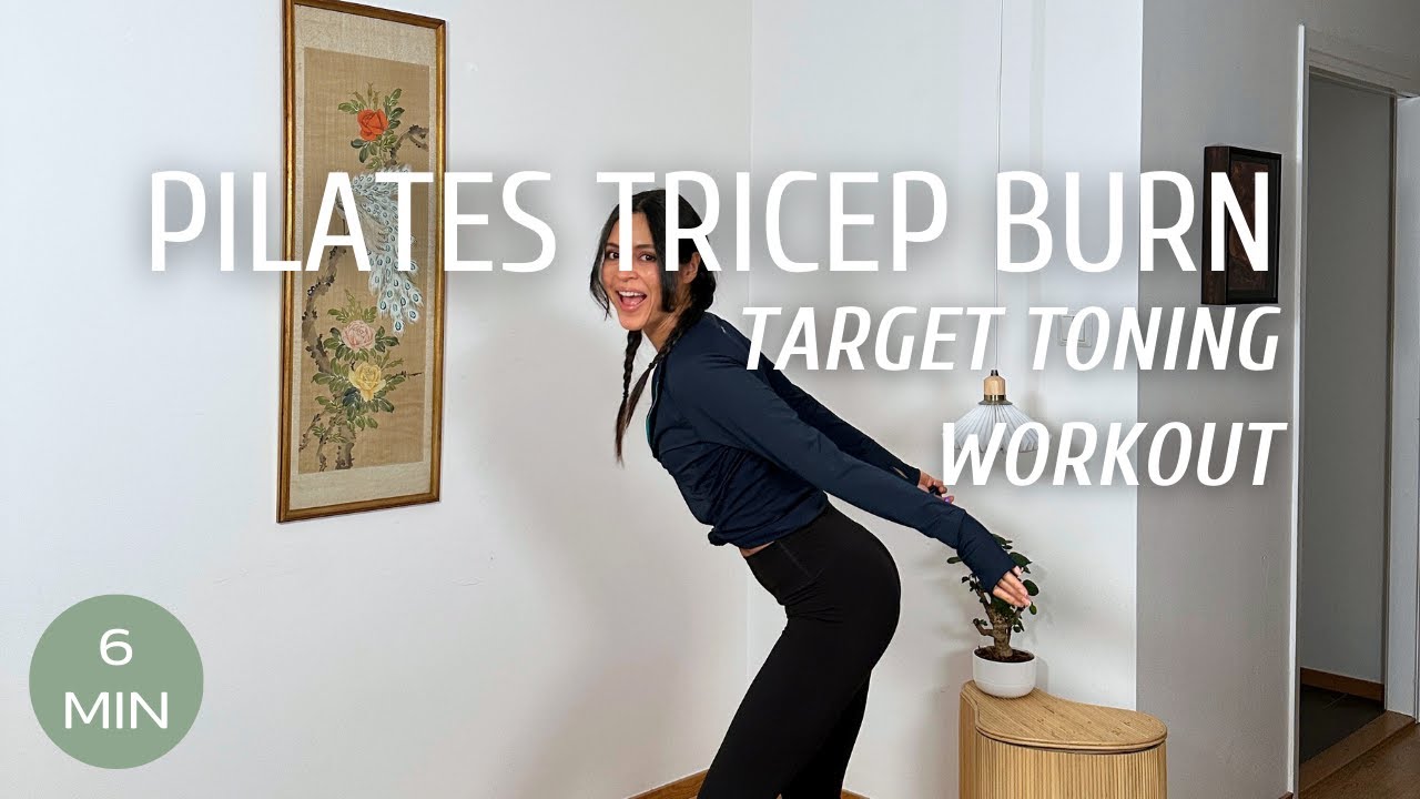 6-Min Pilates Tricep Burn | Quick & Effective Arm Workout (No Equipment ...