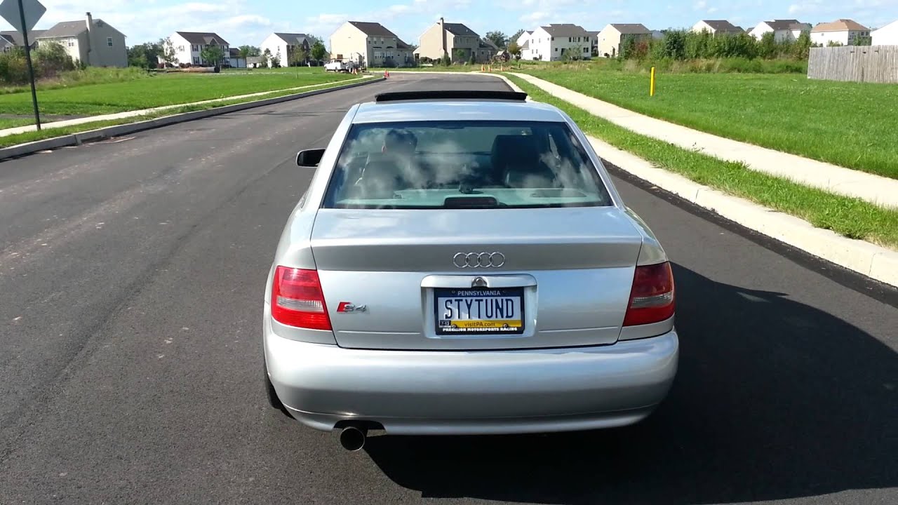 B5 s4 custom 3.5 inch single muffler exhaust 2 - YouTube