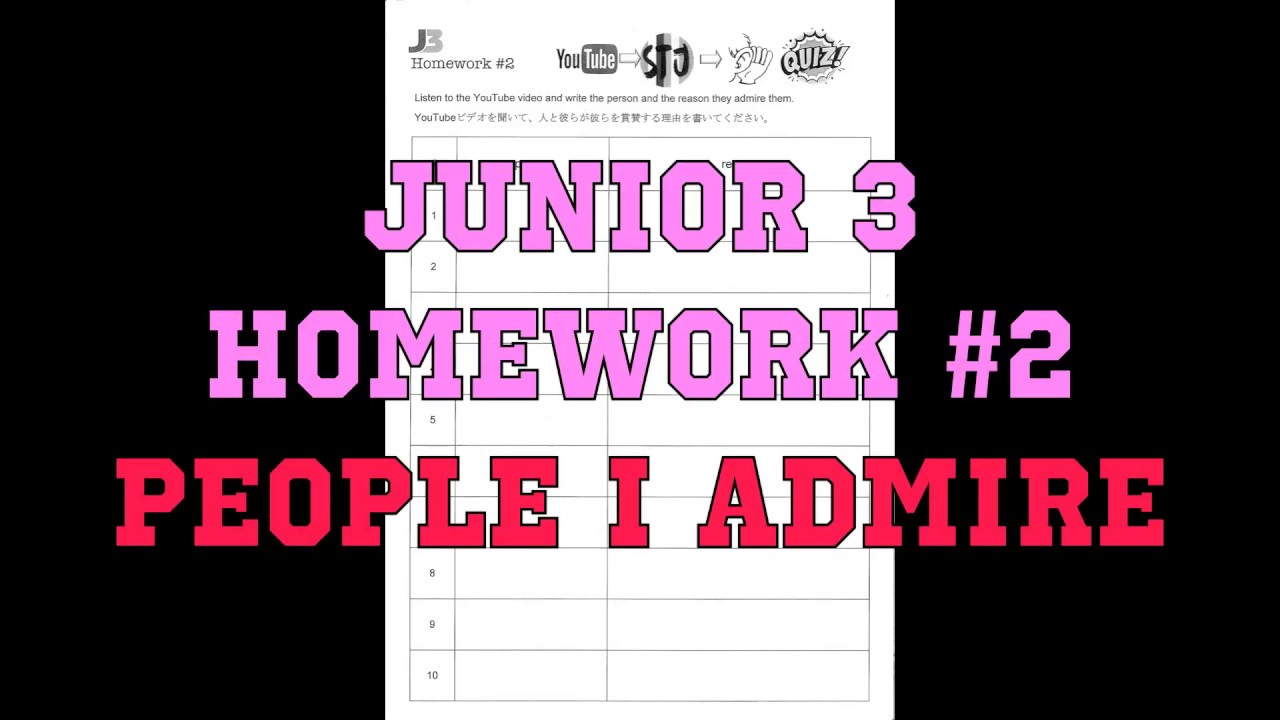 J3 People I Admire - Worksheet - YouTube