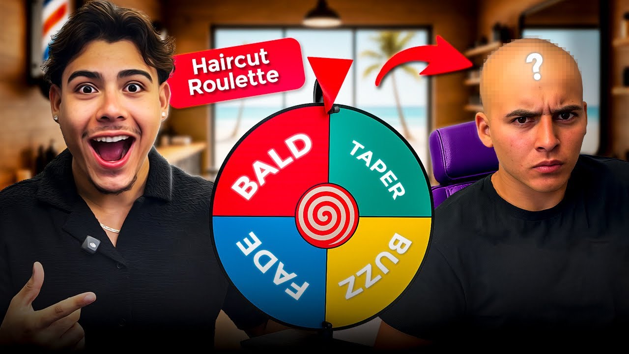 SPINNING THE WHEEL TO DECIDE MY CLIENTS HAIRCUT! - YouTube