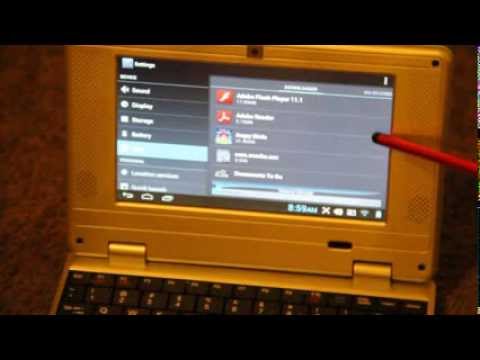 Wolvol Netbook Opening Part 1 7" Touchscreen Startup / Overview (2/2 ...