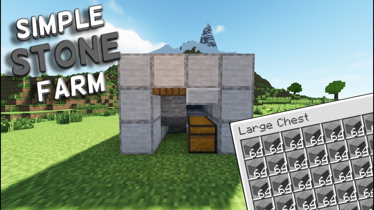 Easy Minecraft Stone/Cobblestone Farm For Beginners! (1.20 Tutorial ...