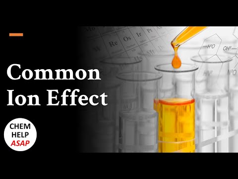 Common Ion Effect - YouTube