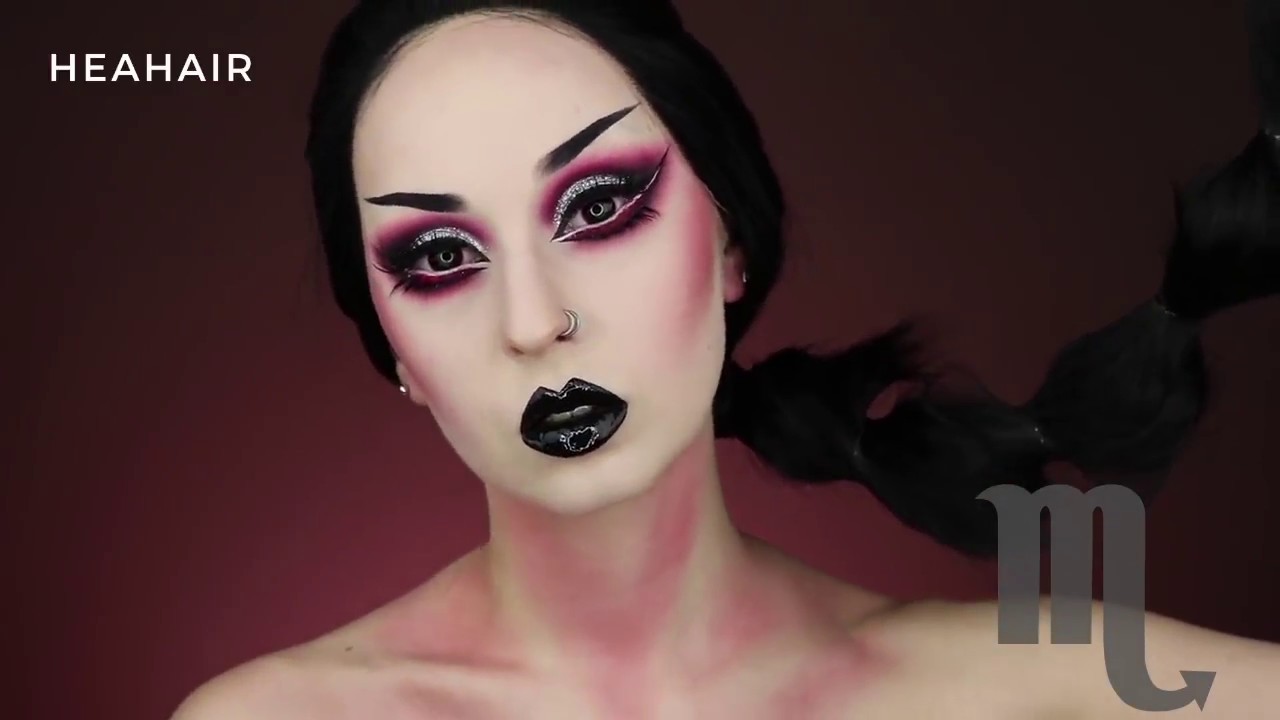 HEAHAIR Scorpio Makeup Tutorial with Natural Black Synthetic Lace Front ...