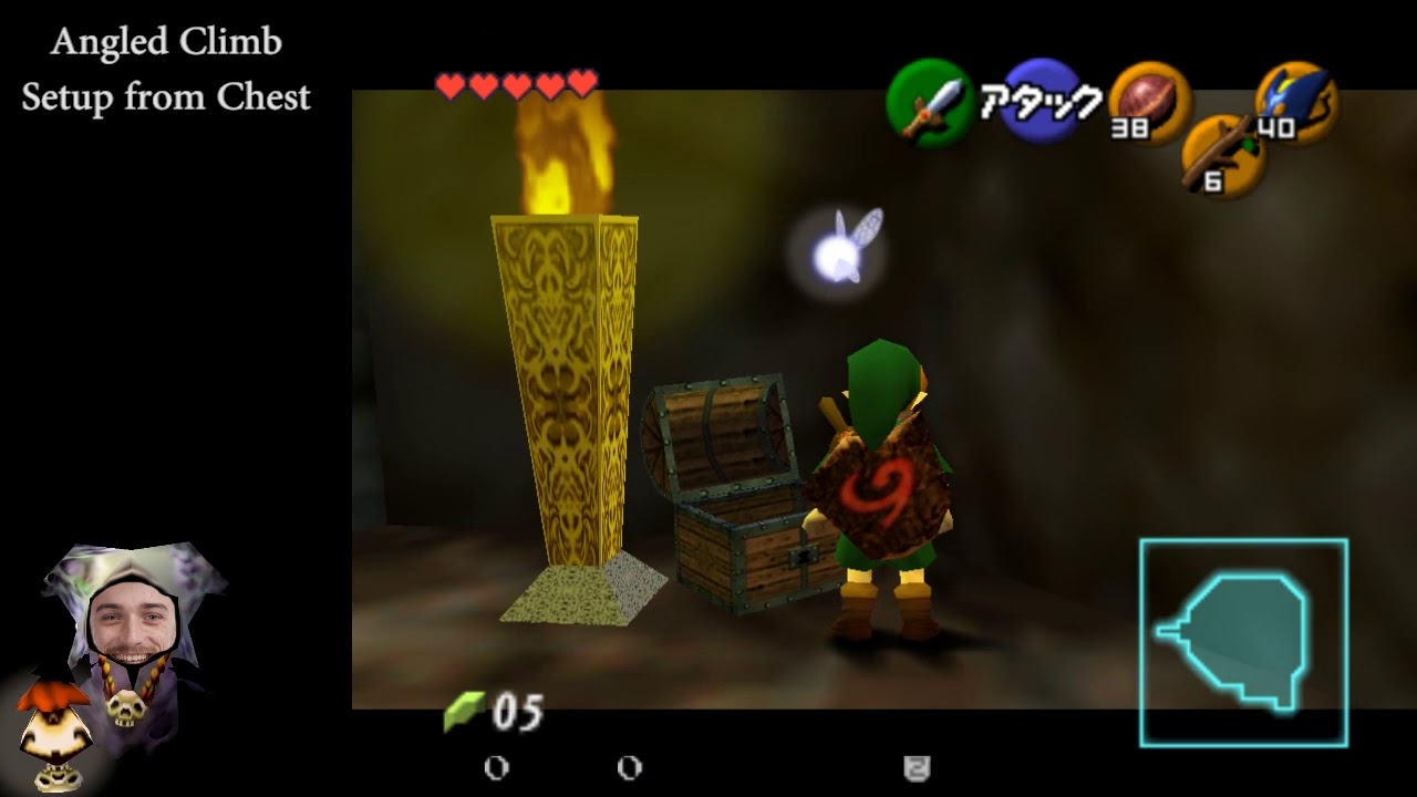 Angled Climb Setup from Chest in Deku Tree Basement to collect the Gold ...