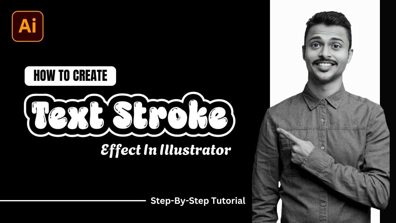 Text Stroke Effect in Adobe Illustrator | Step-by-Step Tutorial - YouTube