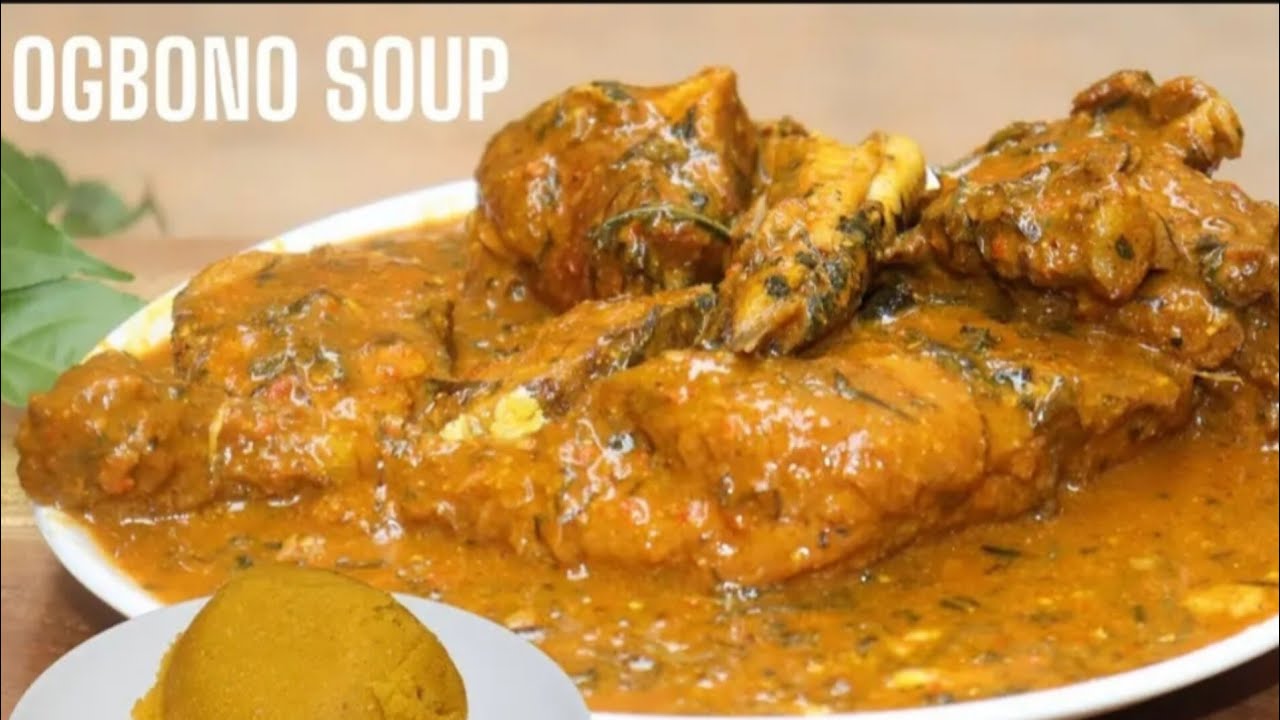 HOW TO COOK OGBONO SOUP & EBA RECIPE/ NATIVE NIGERIAN FOOD #cooking # ...