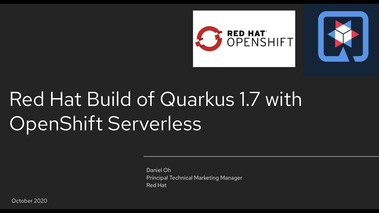 Red Hat Build of Quarkus 1.7 with OpenShift Serverless - YouTube