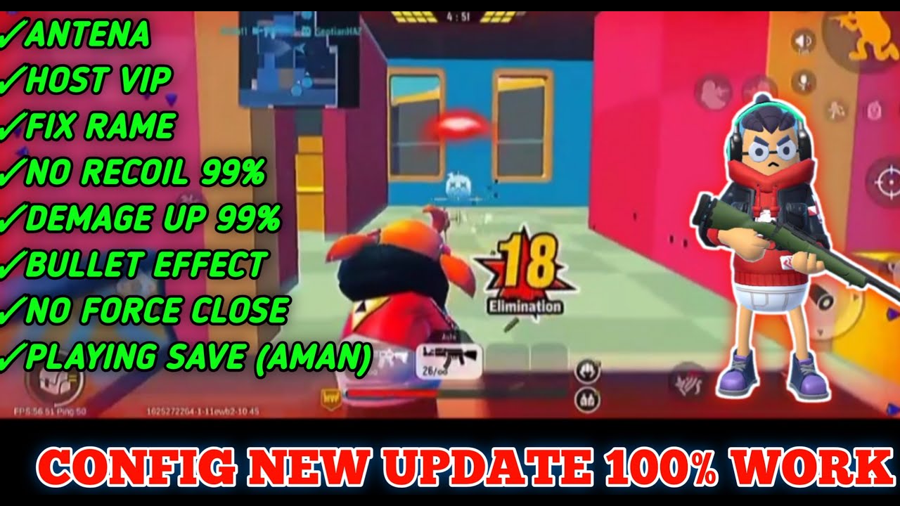 UPDATE MOD CONFIG SAUSAGE MAN TERBARU, NO RECOIL 99%+ DAMAGE UP 99% ...