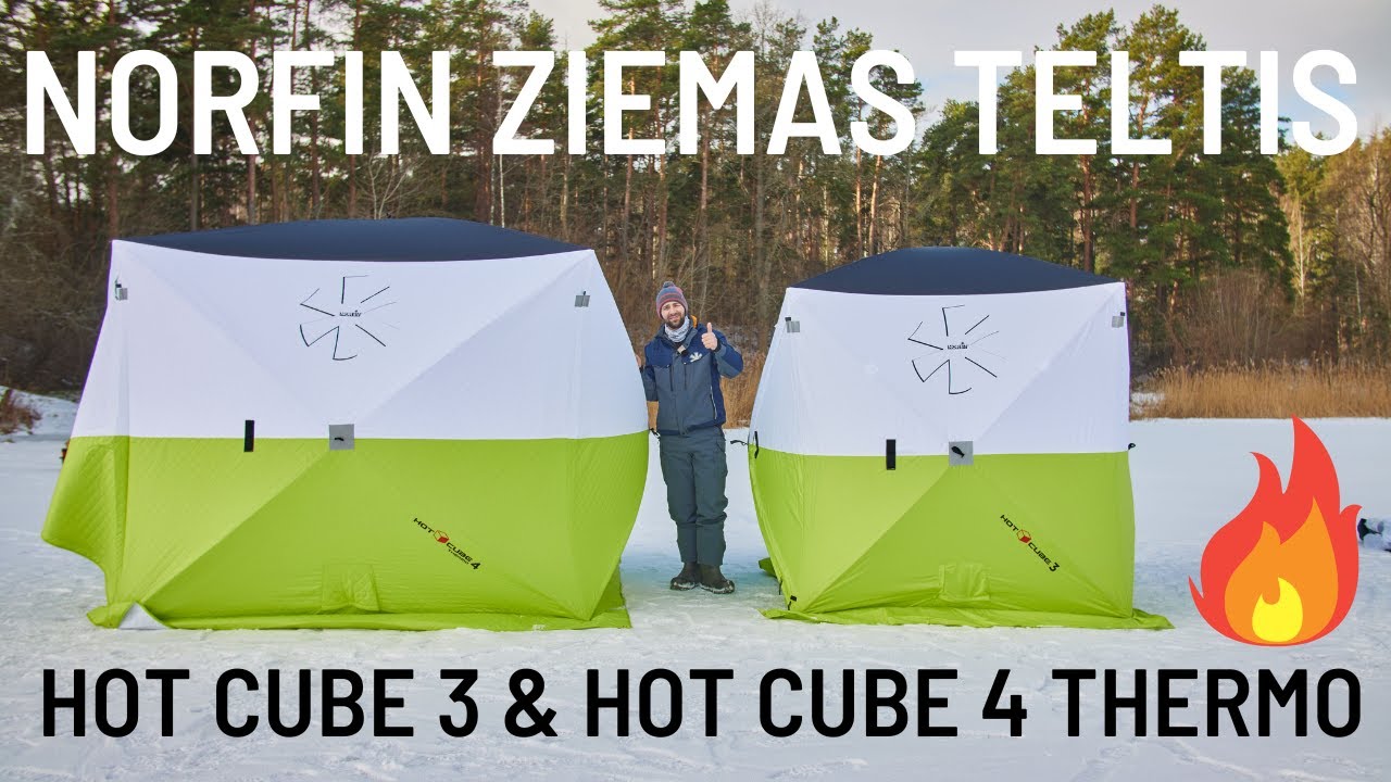 Norfin ziemas teltis HOT CUBE 4 THERMAL & HOT CUBE 3 - YouTube