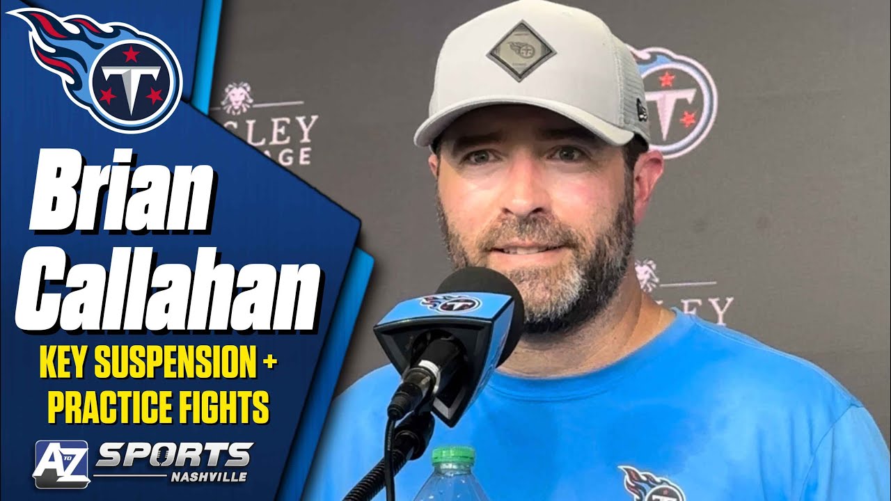 Titans HC Brian Callahan addresses chippy day at training camp, Arden ...