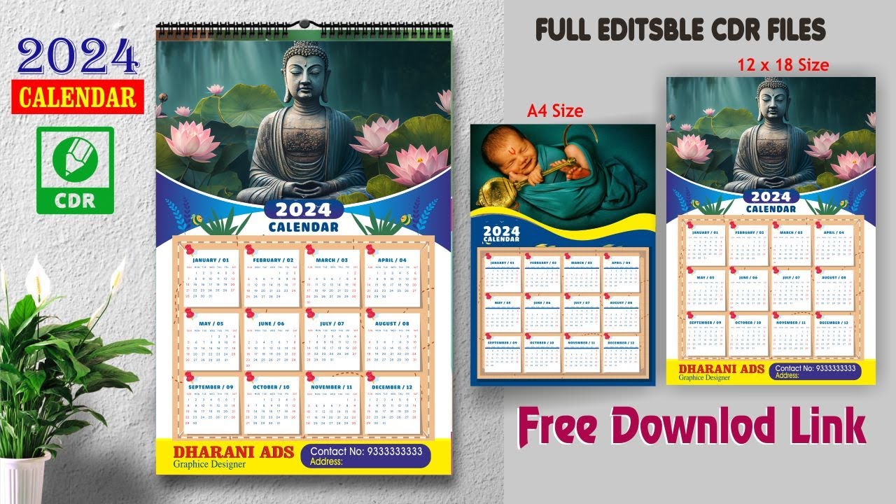 2024 Calendar Design in Corel Draw - YouTube