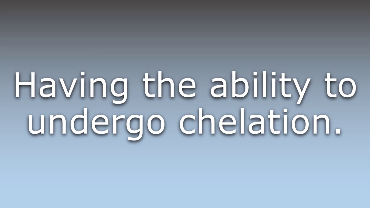What does Chelating mean? - YouTube