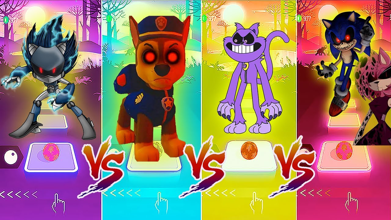 Sonic Metal vs Paw Patrol EXE vs CatNap Monster vs Sonic EXE Amy EXE ...