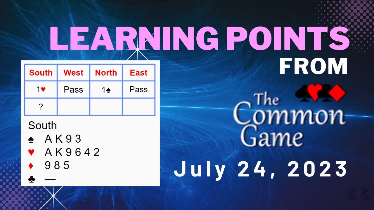 Learning Points from The Common Game, 7/24/23 - YouTube